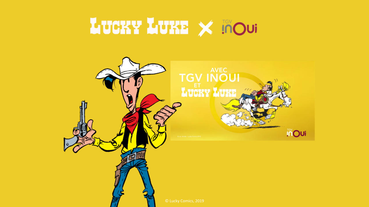 Lucky Luke s’affiche avec TGV INOUI - Mediatoon Licensing